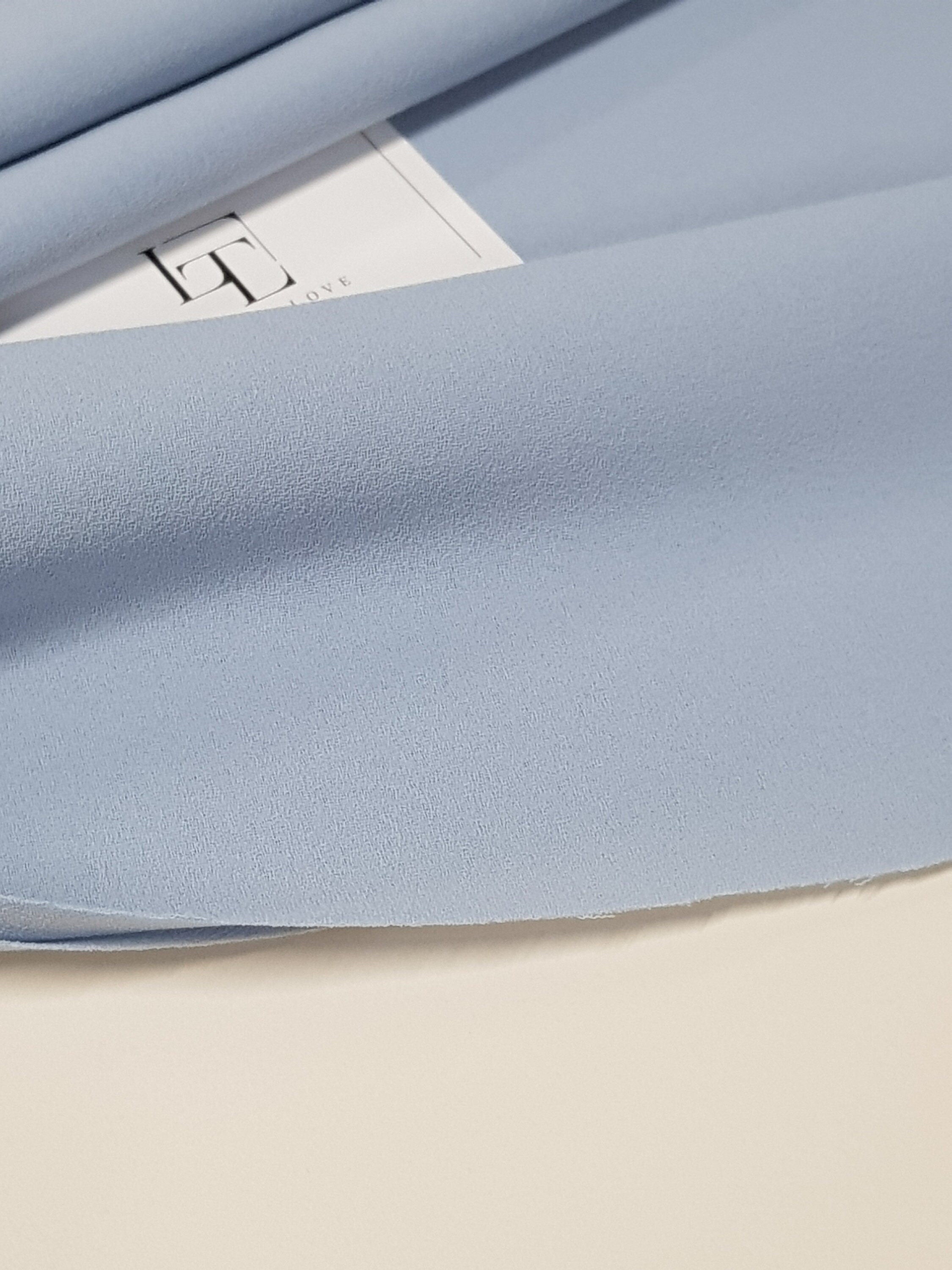 Baby Blue Moss Crepe Fabric by the Yard Wedding Fabric Skirt | Etsy