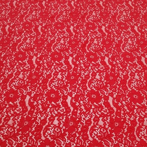 Red Lace Fabric, Chantilly Lace, French Lace, Bridal Lace Wedding Lace ...