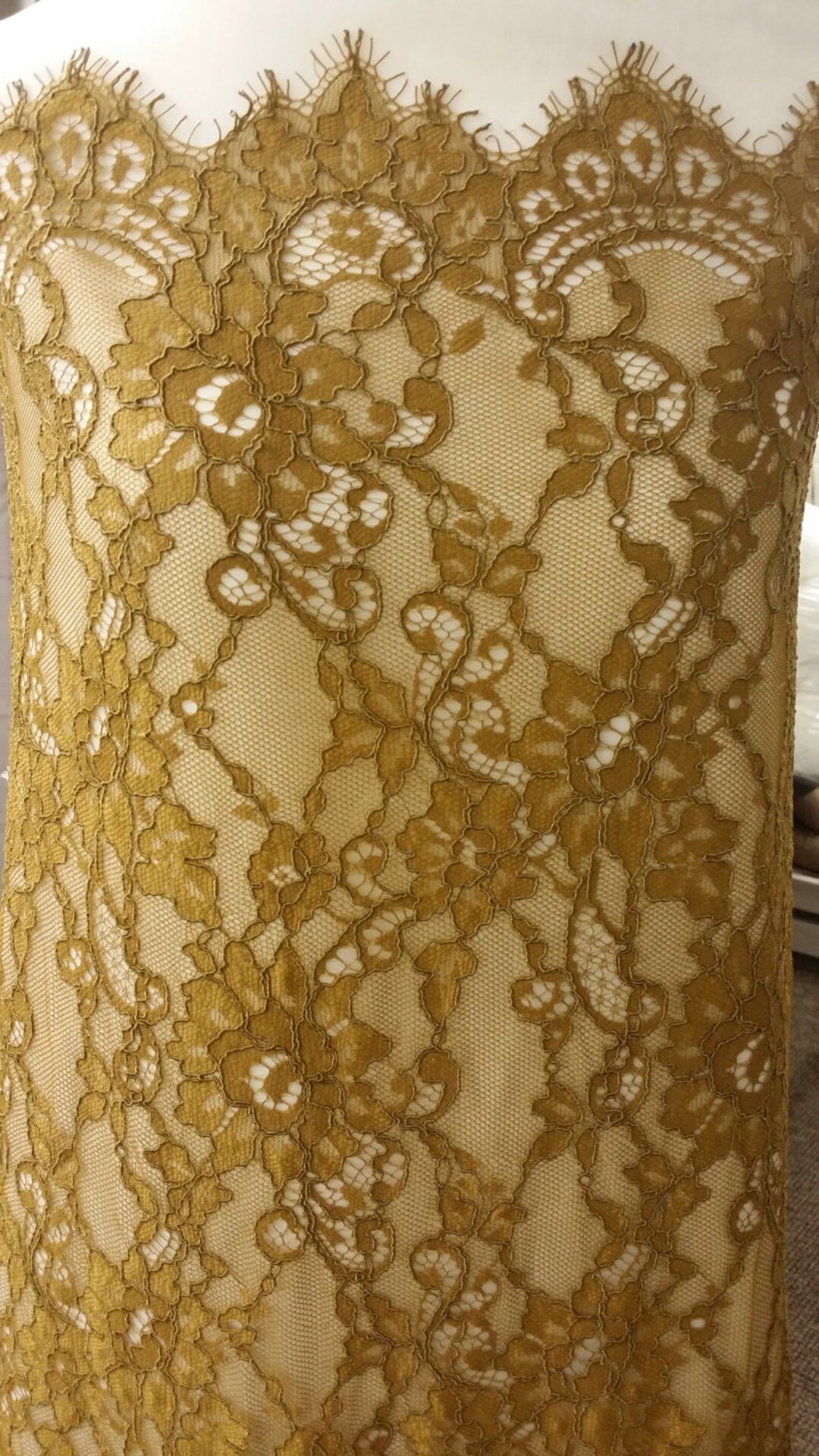 Brown Lace Fabric by the Yard, Spanish Lace Alencon Lace Bridal Wedding ...