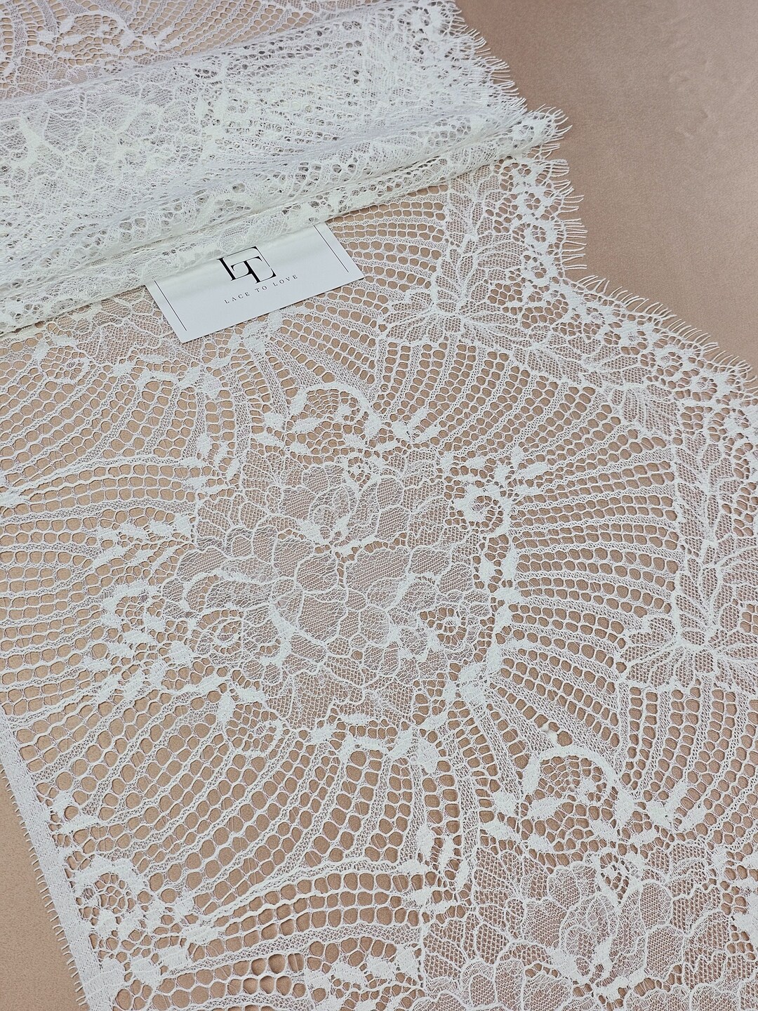 Light Ivory Lace Edging, Delicate Macrame Lace Trim, Sold per Meter ...