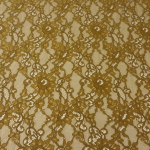 Brown Lace Fabric by the Yard, Spanish Lace Alencon Lace Bridal Wedding ...