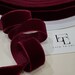 Dark Red Velvet Ribbon by the Yard, Narrow Velvet Ribbon, Velvet Fabric ...