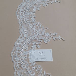 Snow White Lace Trimming by the Yard, French Lace, Alencon Lace, Bridal ...