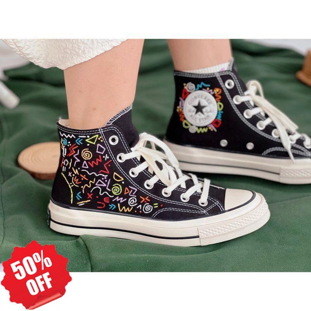 Custom Converse Math Formula Embroidery Pattern, Embroidered Logo Color ...