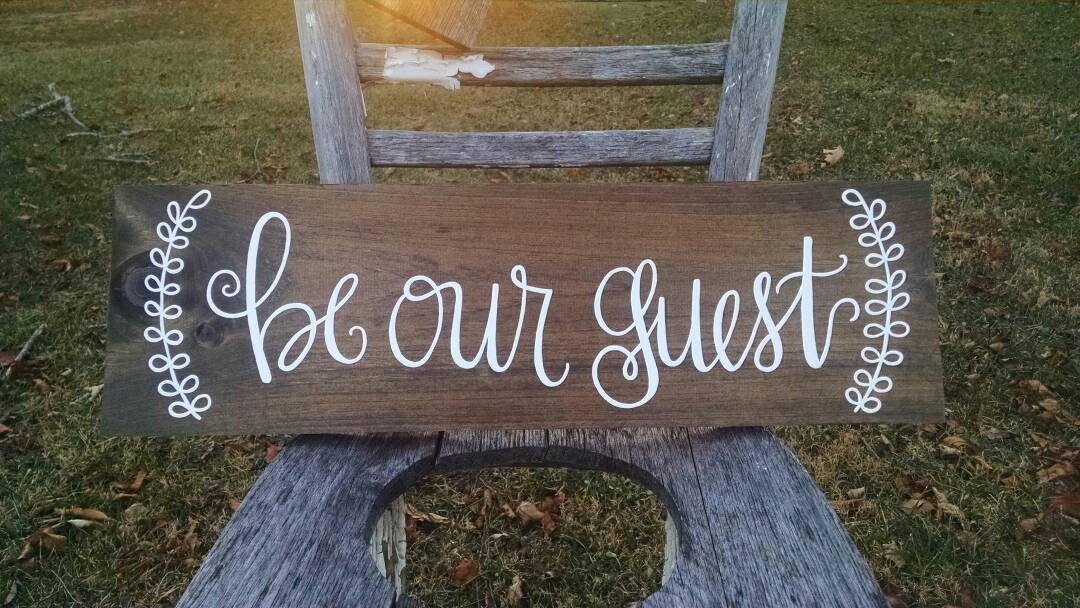 Be Our Guest sign Guest Room sign Wedding decor | Etsy