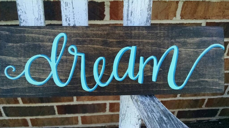 Livin' the Dream Hand-painted Wooden Sign - Etsy