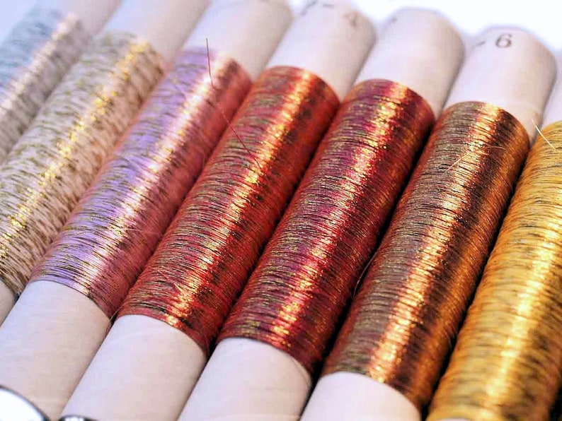 Sand Metallic Gold Thread 12 Colors Set -kyoto Traditional Embroidery ...