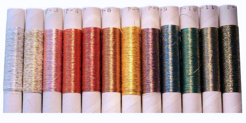 Sand Metallic Gold Thread 12 Colors Set -kyoto Traditional Embroidery ...