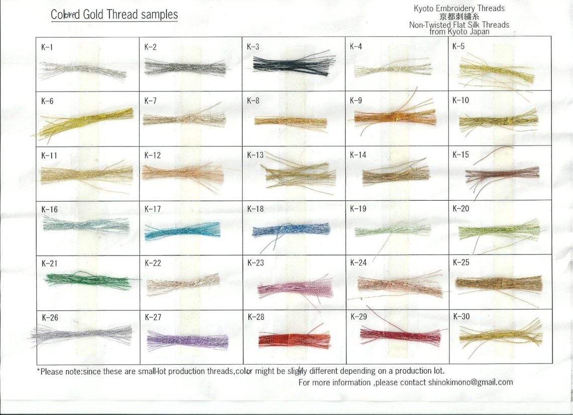 Colored Silver/gold Metallic Thread 30 Glossy Colors Set - Etsy