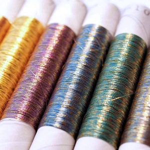 Sand Metallic Gold Thread 12 Colors Set -kyoto Traditional Embroidery ...