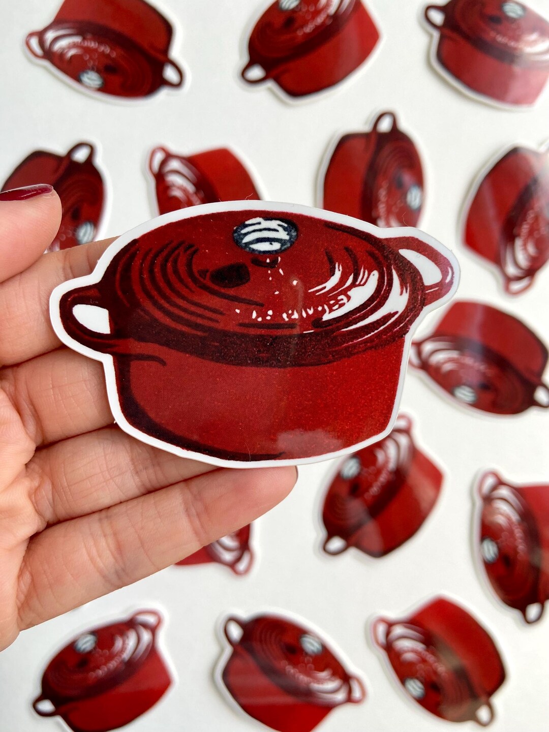 Le Creuset Sticker | Vinyl Sticker | Original Art | Block Print Sticker ...