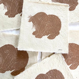 Bunny | Original Art | Block Print | Hand Carved | Hand Printed - Etsy