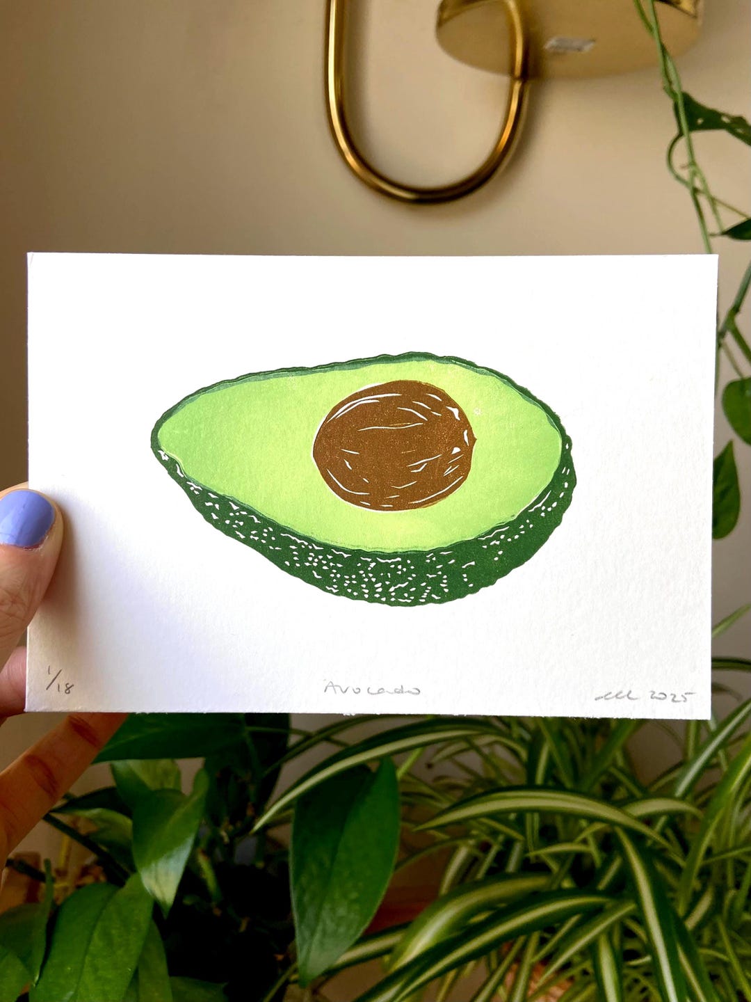 Avocado Block Print | Farmers Market | Vegetable Print | Produce ...