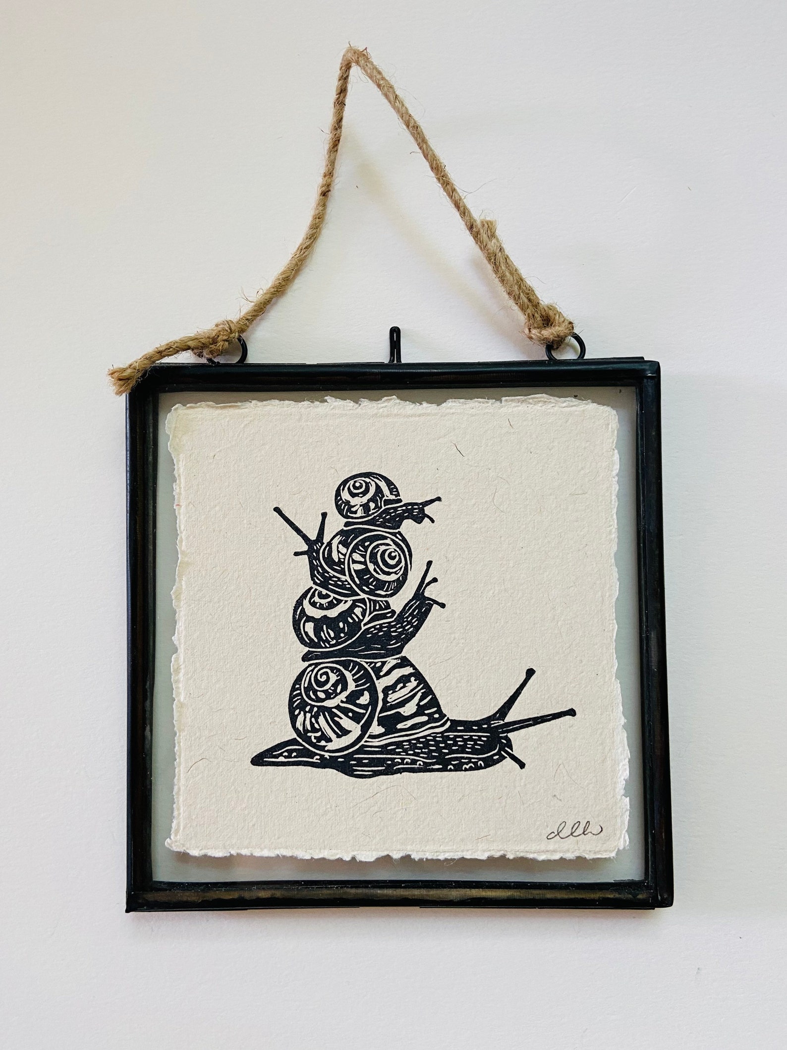 Snail Tower Hand Carved Hand Printed Original Art | Etsy