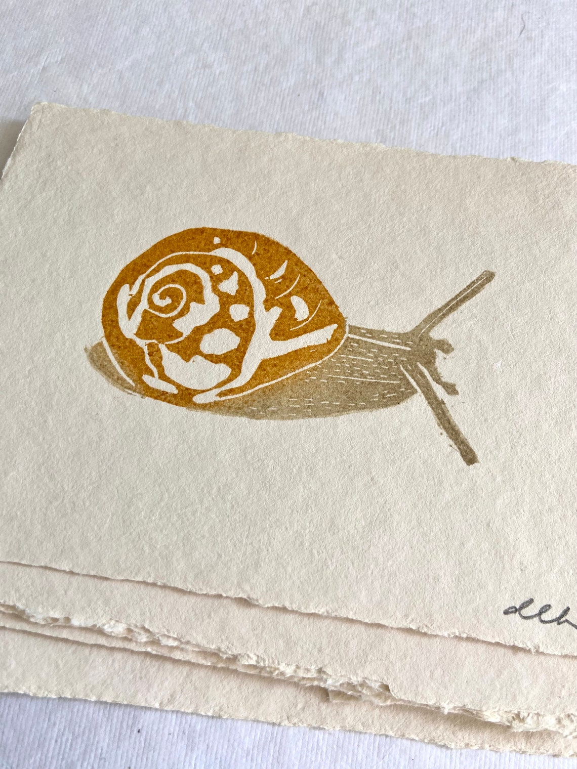Snail Original Art Block Print Hand Carved Hand - Etsy UK