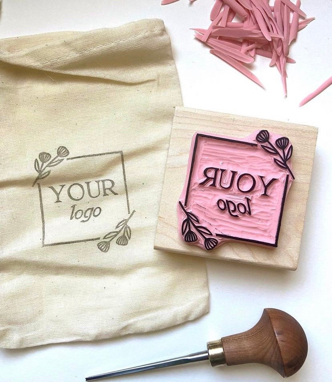 Custom Logo Stamp YOUR Logo as a Stamp Perfect for Makers and Small ...