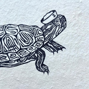 Sailor Turtle Print Sea Life Print Ocean Animal Print Original Art ...
