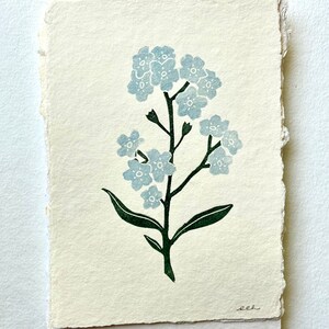 Forget Me Not Flower Print Floral Print Botanical Print - Etsy