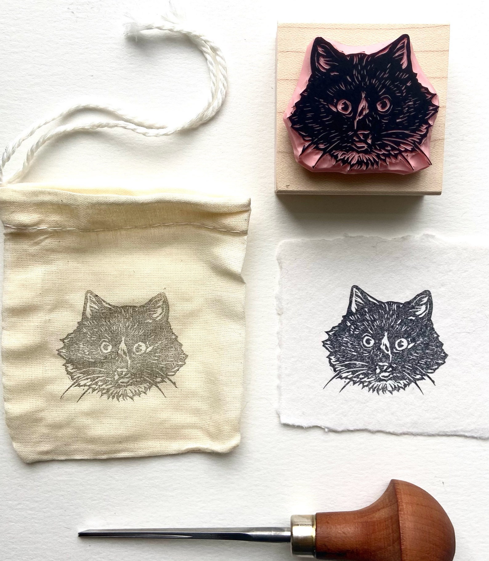 Pet Portrait Stamp Custom Rubber Stamp Pet Lover Gift Dog Child Cat ...