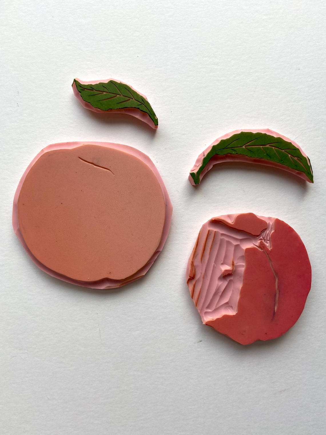 Peach Sticker. Based on Original Block Print. Sticker Art (3") - Etsy