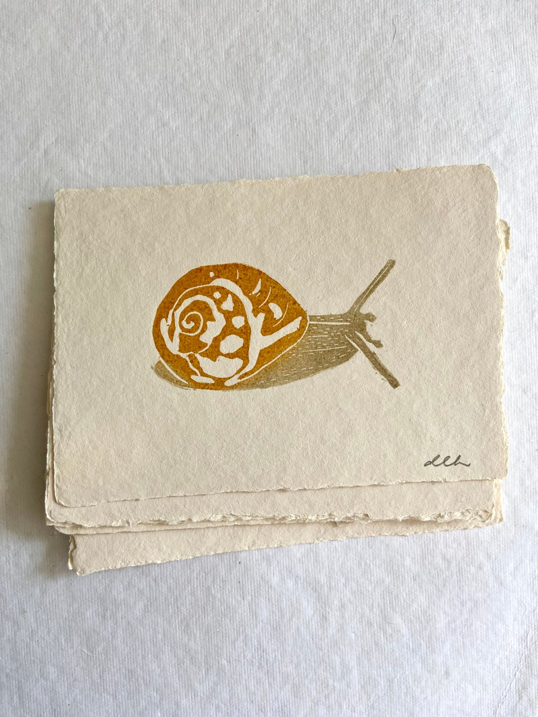 Snail Original Art Block Print Hand Carved Hand - Etsy