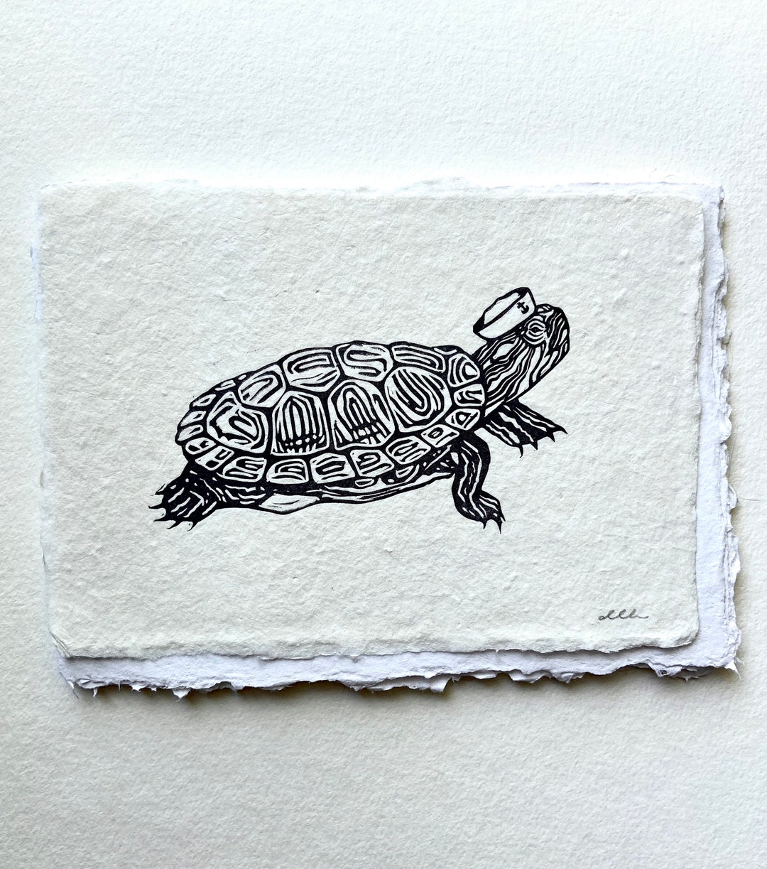 Sailor Turtle Print Sea Life Print Ocean Animal Print Original Art ...