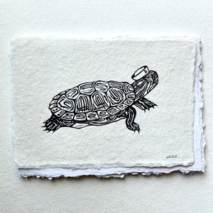 Sailor Turtle Print Sea Life Print Ocean Animal Print Original Art ...