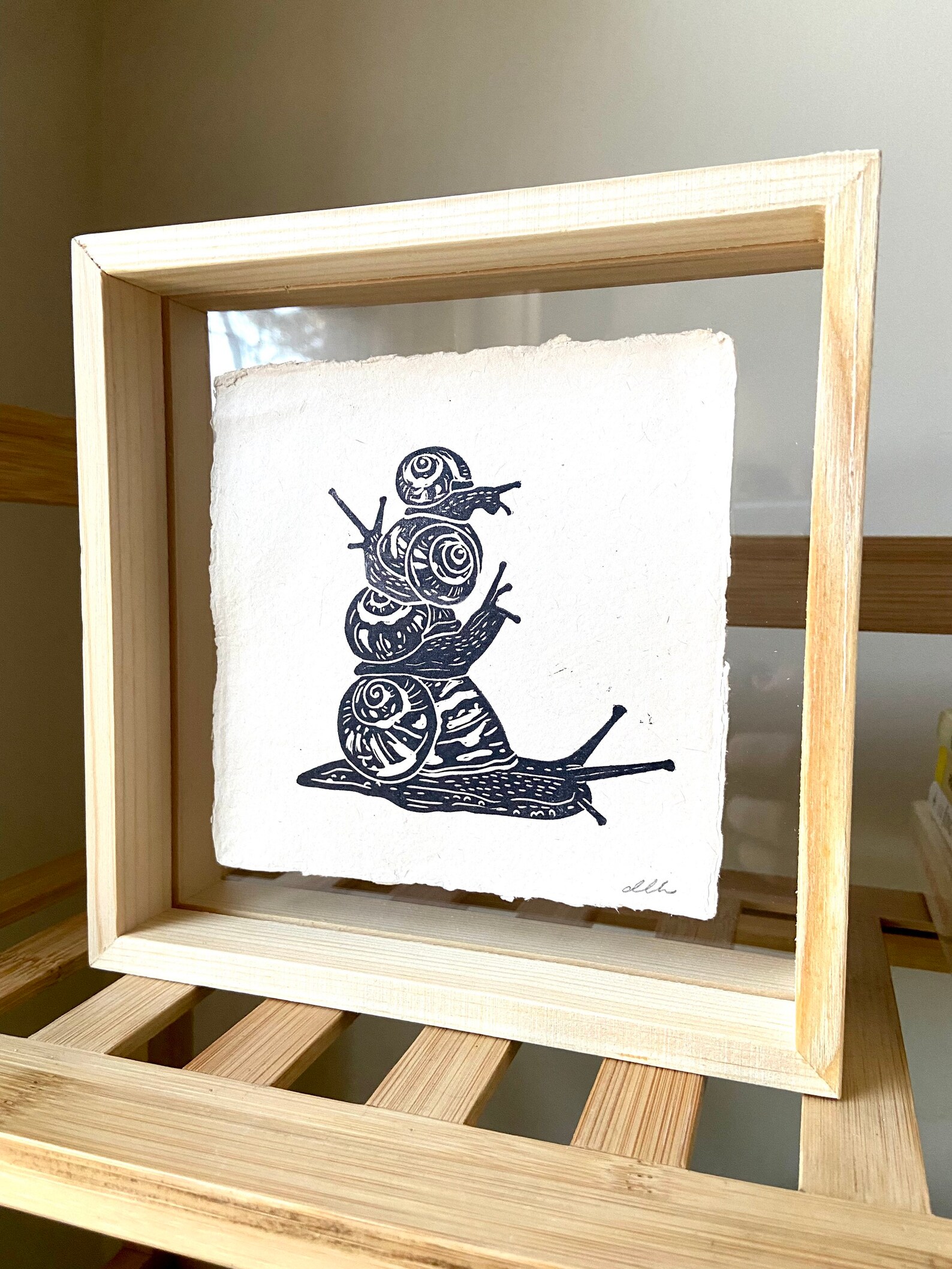 Snail Tower Hand Carved Hand Printed Original Art - Etsy