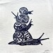 Snail Tower Hand Carved Hand Printed Original Art - Etsy
