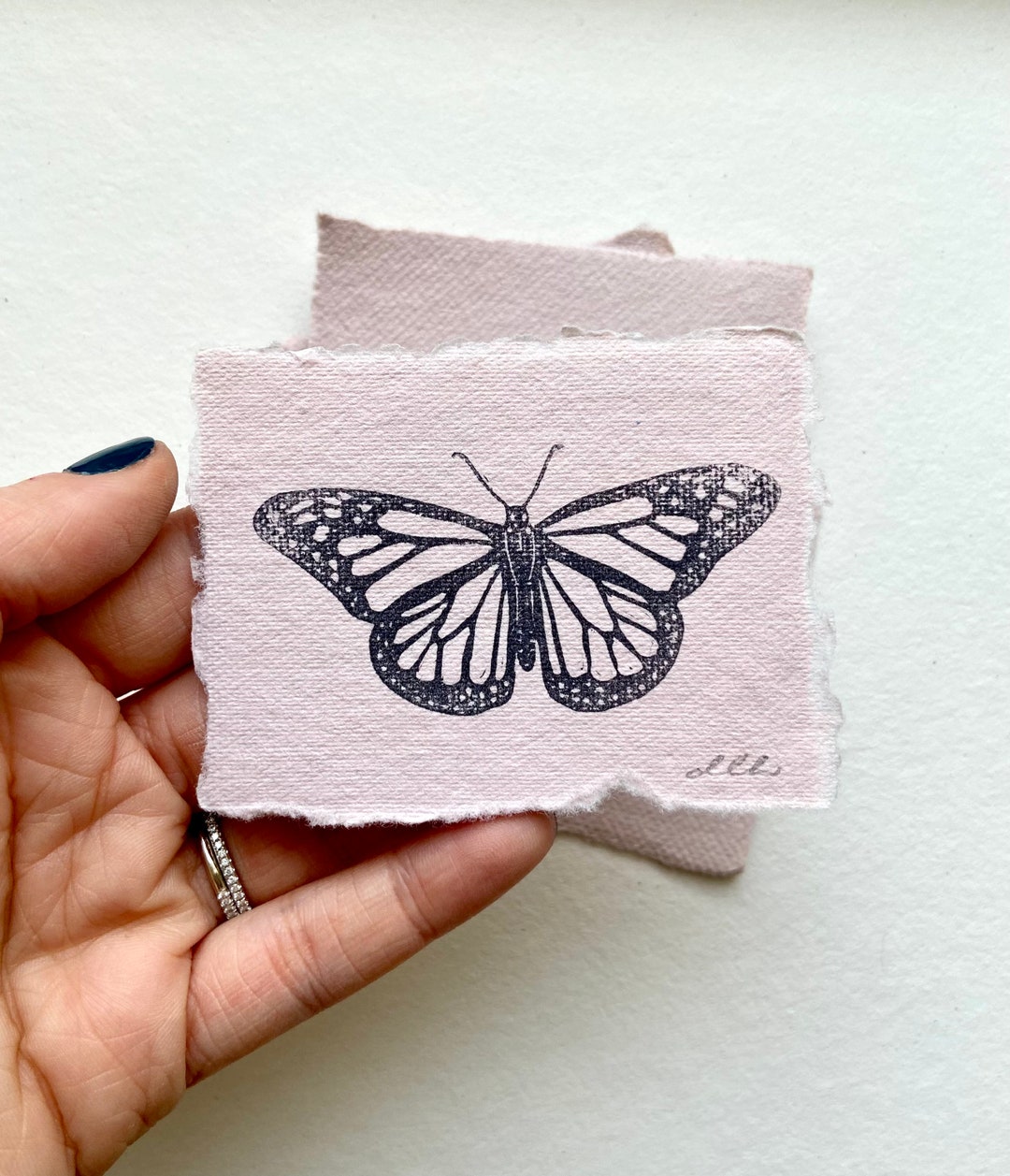 Mini Monarch Print Butterfly Print Original Art Block Print Hand Carved ...