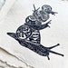 Snail Tower Hand Carved Hand Printed Original Art Block Print Unframed ...