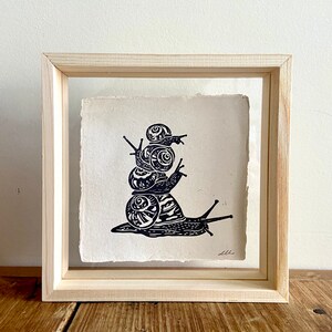 Snail Tower Hand Carved Hand Printed Original Art Block Print Unframed ...