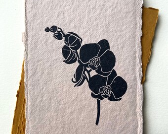 Snail Original Art Block Print Hand Carved Hand | Etsy