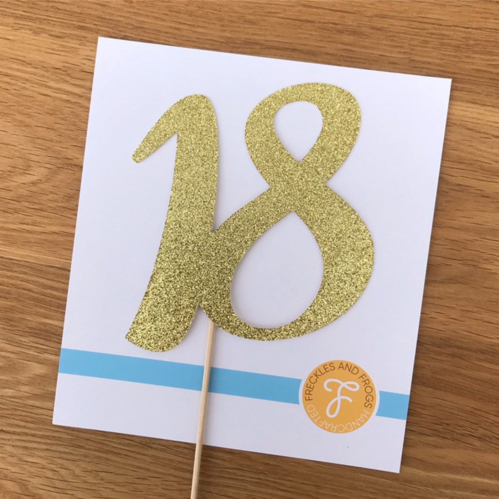 18 Cake Topper Glitter Card Age 18 18 Years 18th - Etsy UK
