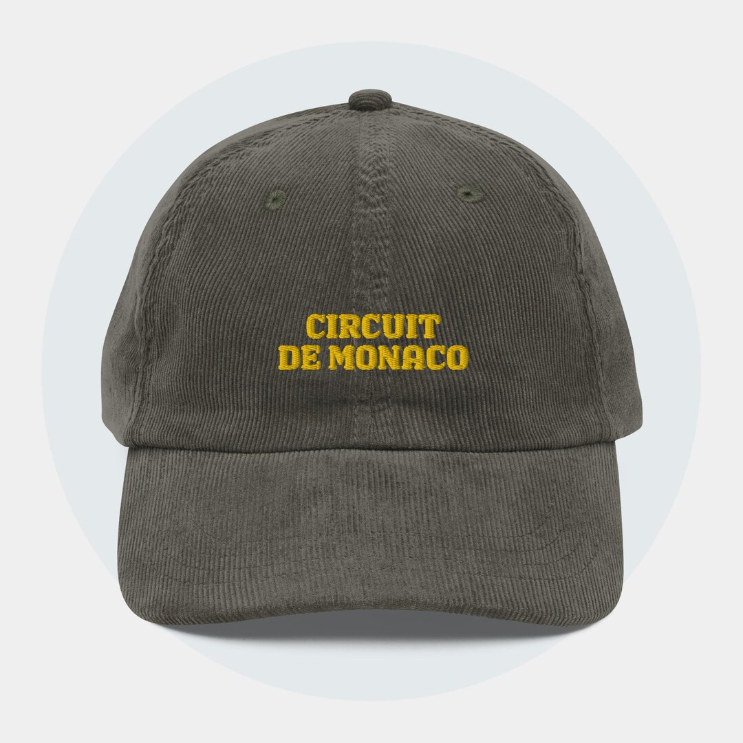 CIRCUIT DE MONACO Racing Cotton Baseball Cap in Olive Corduroy - Etsy