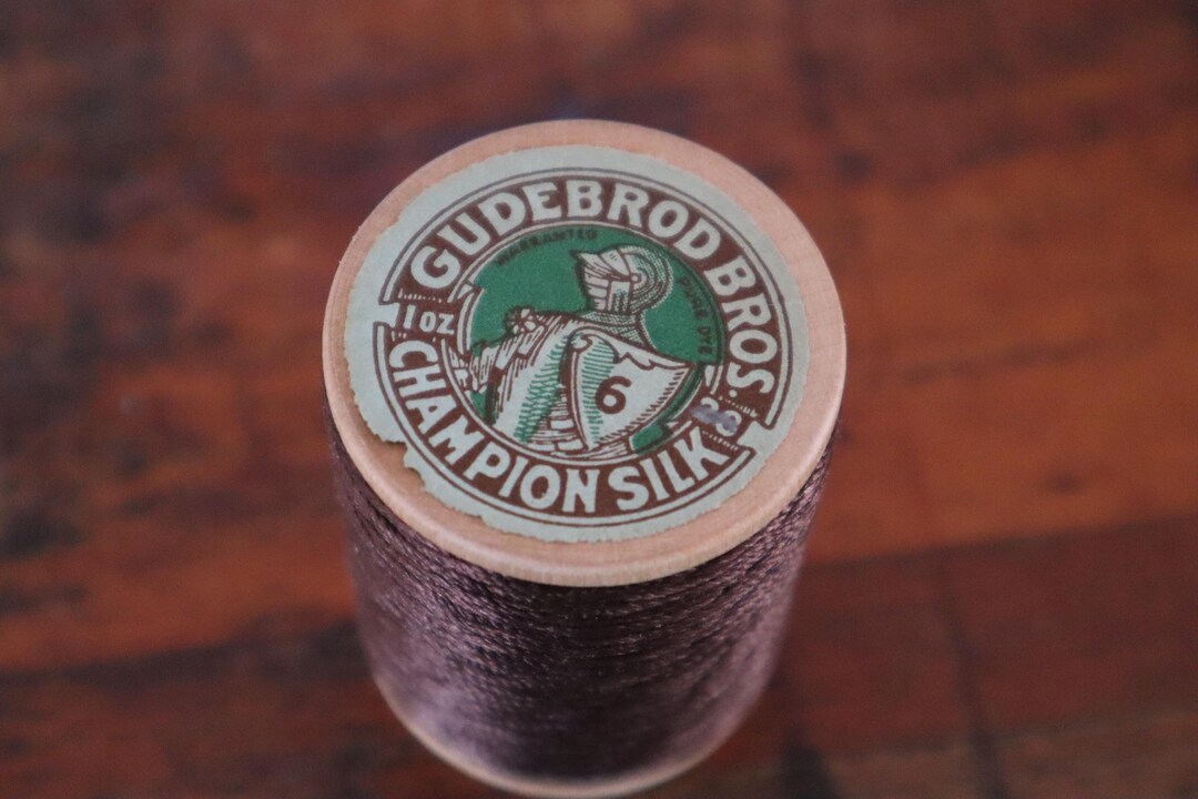SINGLE Spool of Antique 1920's-30's Gudebrod Pure Dye Buttonhole Silk ...