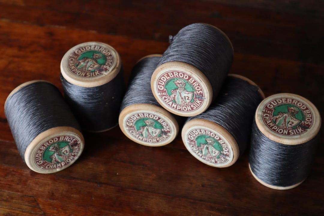 SINGLE Spool of Antique 1920's-30's Gudebrod Pure Dye Buttonhole Silk ...