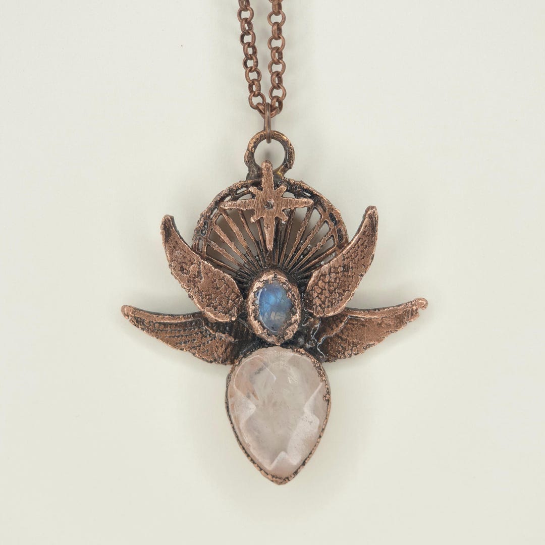 Seraphim Biblically Accurate Angel With Rutilated Quartz Electroformed ...