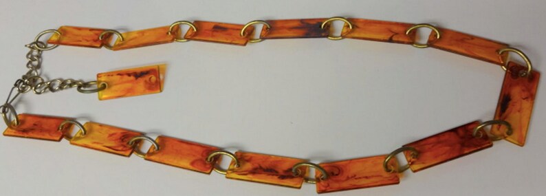 Vintage Tortoise Necklace - Tortoise Shell Chunky Celluloid Link Belt ...