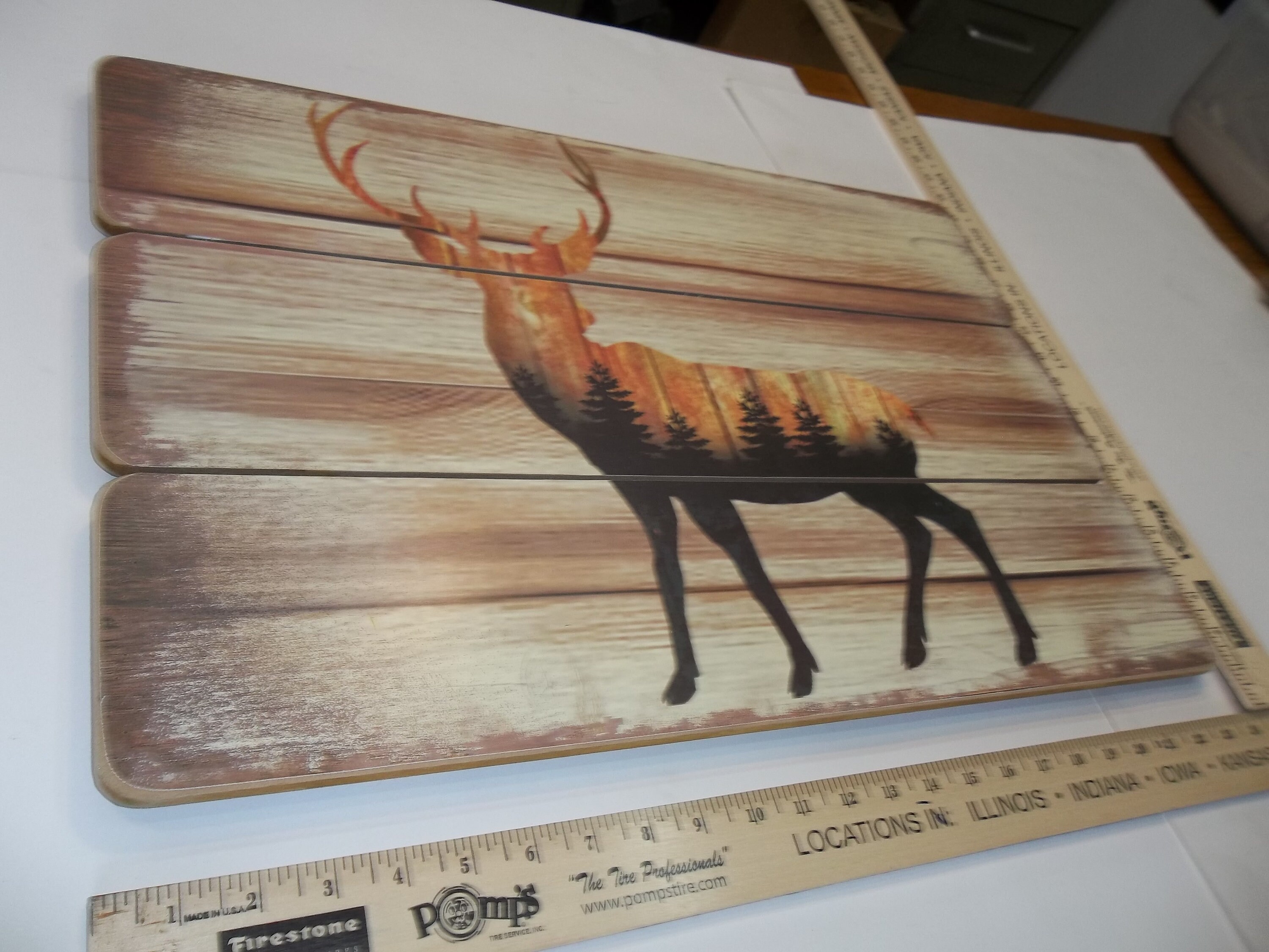 Wooden Sign Deer Sign Deer Print on Wooden Sign | Etsy