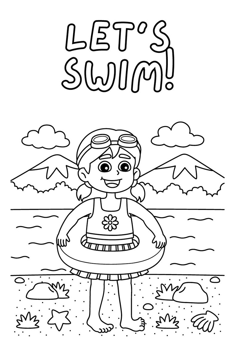 Printable Summer Fun Toddler Coloring Book - Etsy
