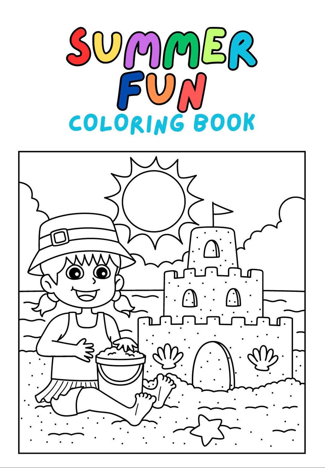 Printable Summer Fun Toddler Coloring Book - Etsy