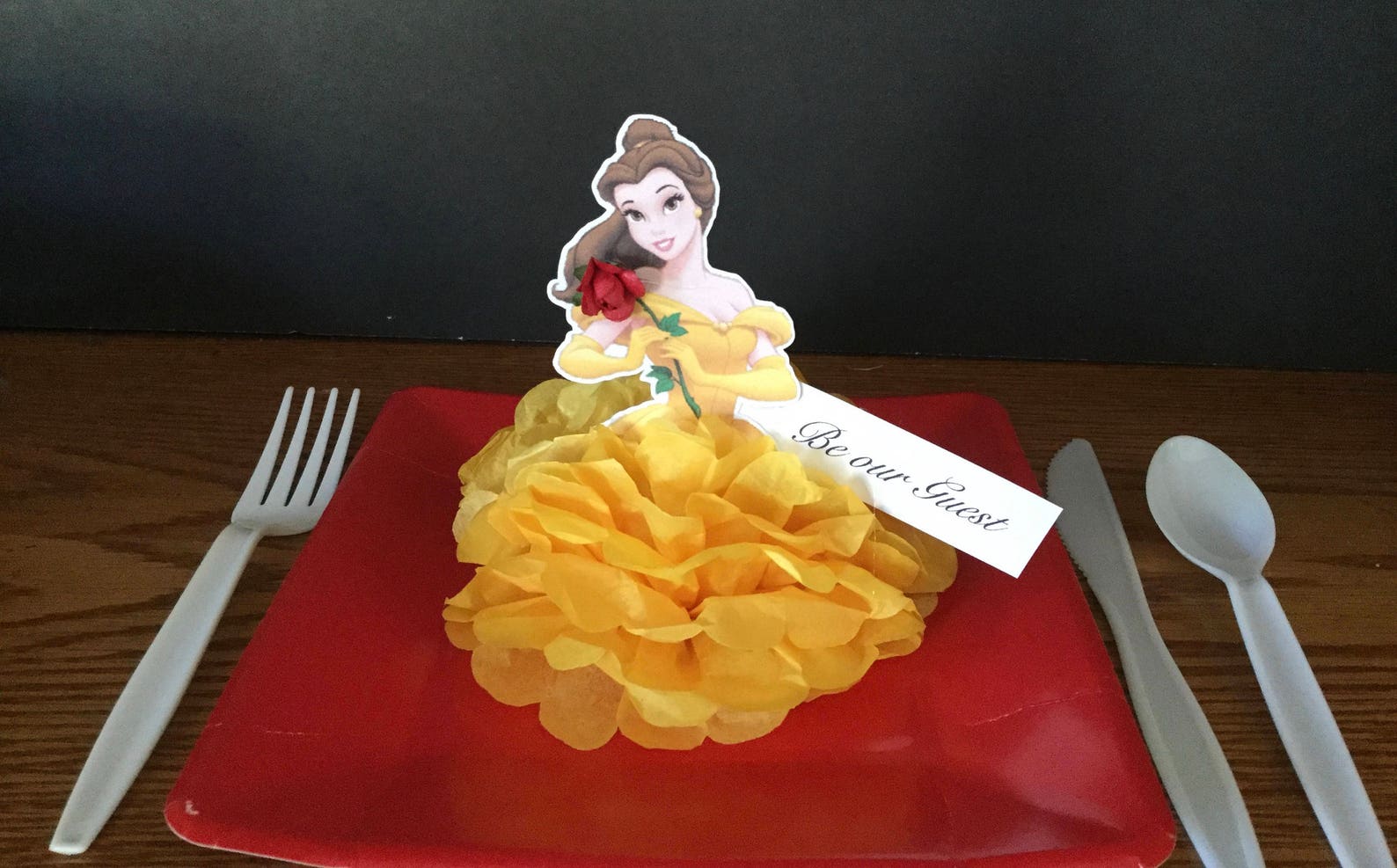 Belle Plate Decoration: Beauty and the Beast Party Decor - Etsy