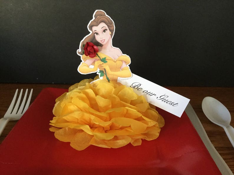 Belle Plate Decoration: Beauty and the Beast Party Decor - Etsy