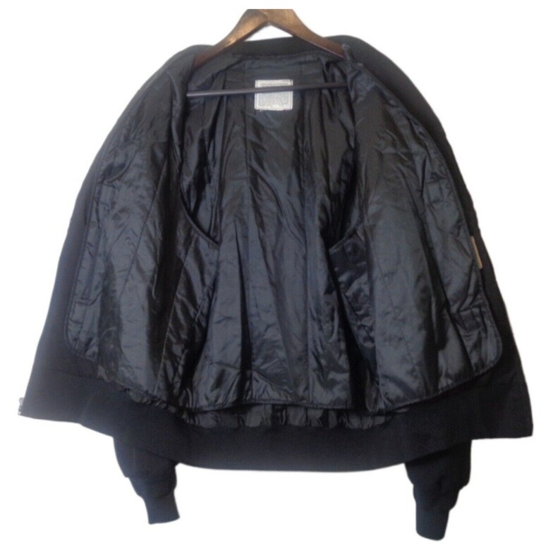 Neptune Garment Co Military Black Bomber Jacket Sz 50 Mens - Etsy