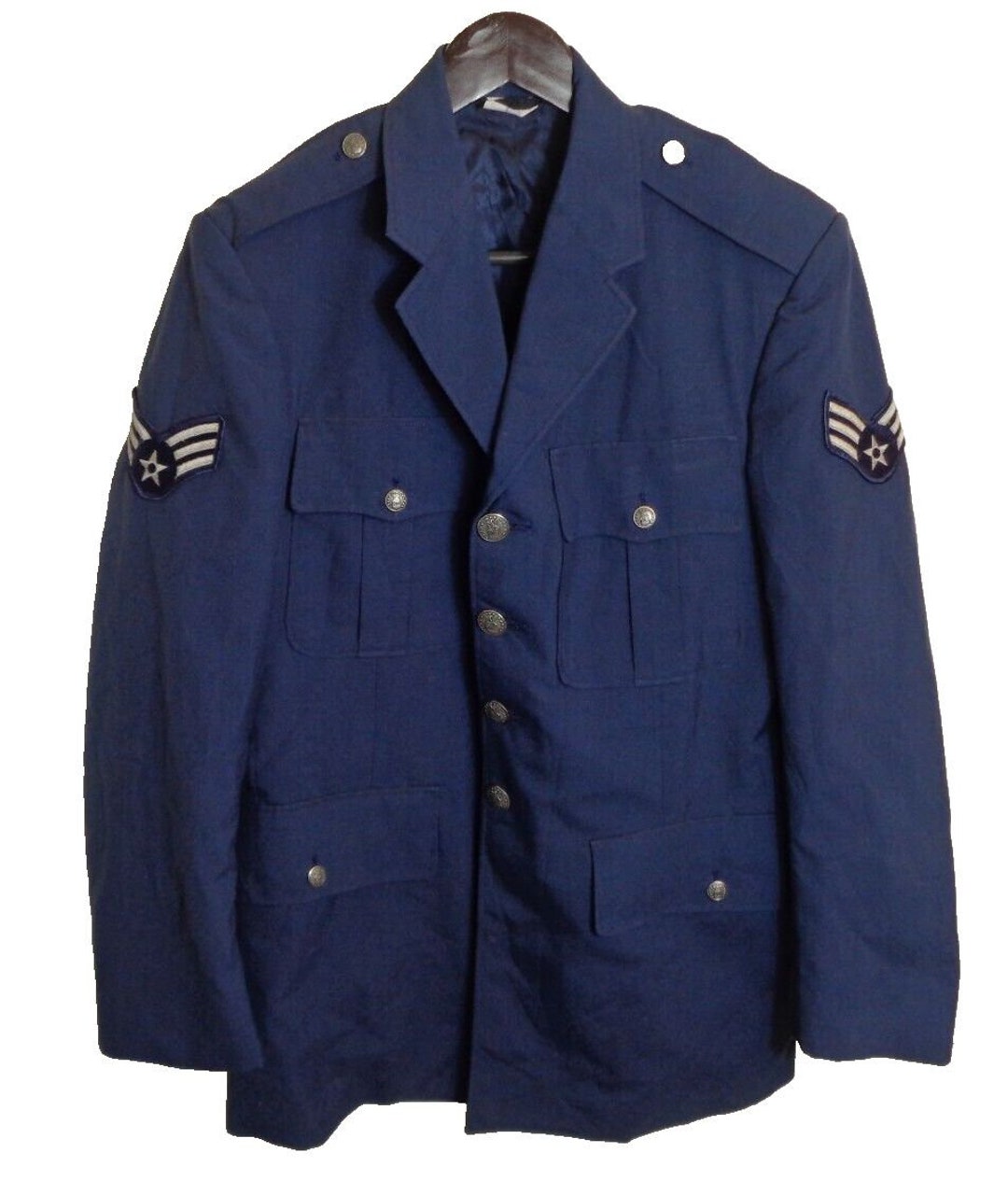 USAF United States Military Air Force Men's 39R Wool Blazer Blue Jacket ...