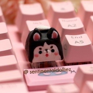Husky Dog Artisan Keycap – Cute Puppy Keycap for Mechanical Keyboard ...