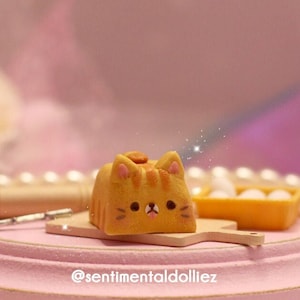 Yellow Tabby Cat - Kawaii Cat - Artisan Key Cap - Cute Keycaps - Etsy