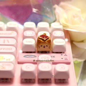 Bread Cat Keycap Cute Jelly Toast Cat Artisan Keycap Kawaii Bakery Cat ...