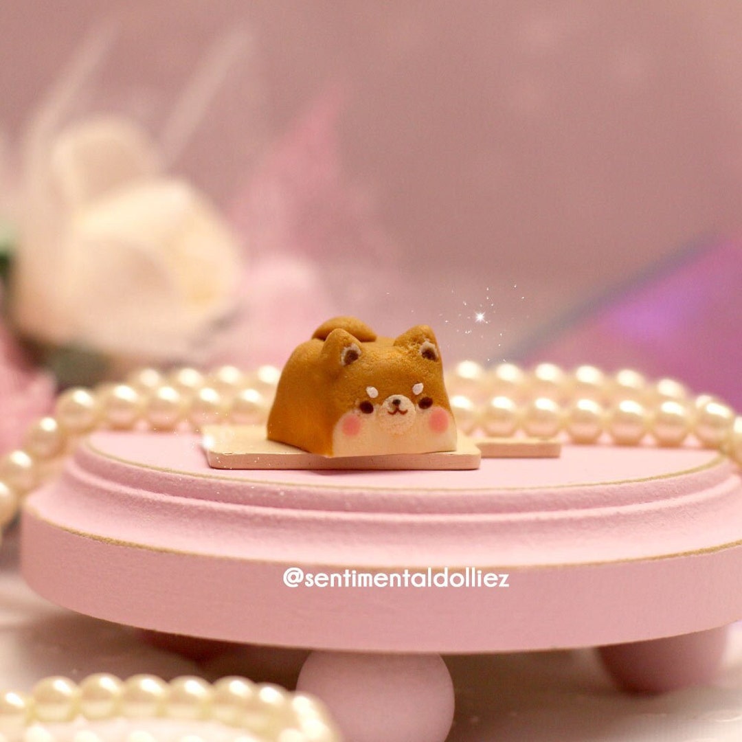 Orange Shiba Dog - Artisan Key Cap - Cute Keycaps - Keyboard ...